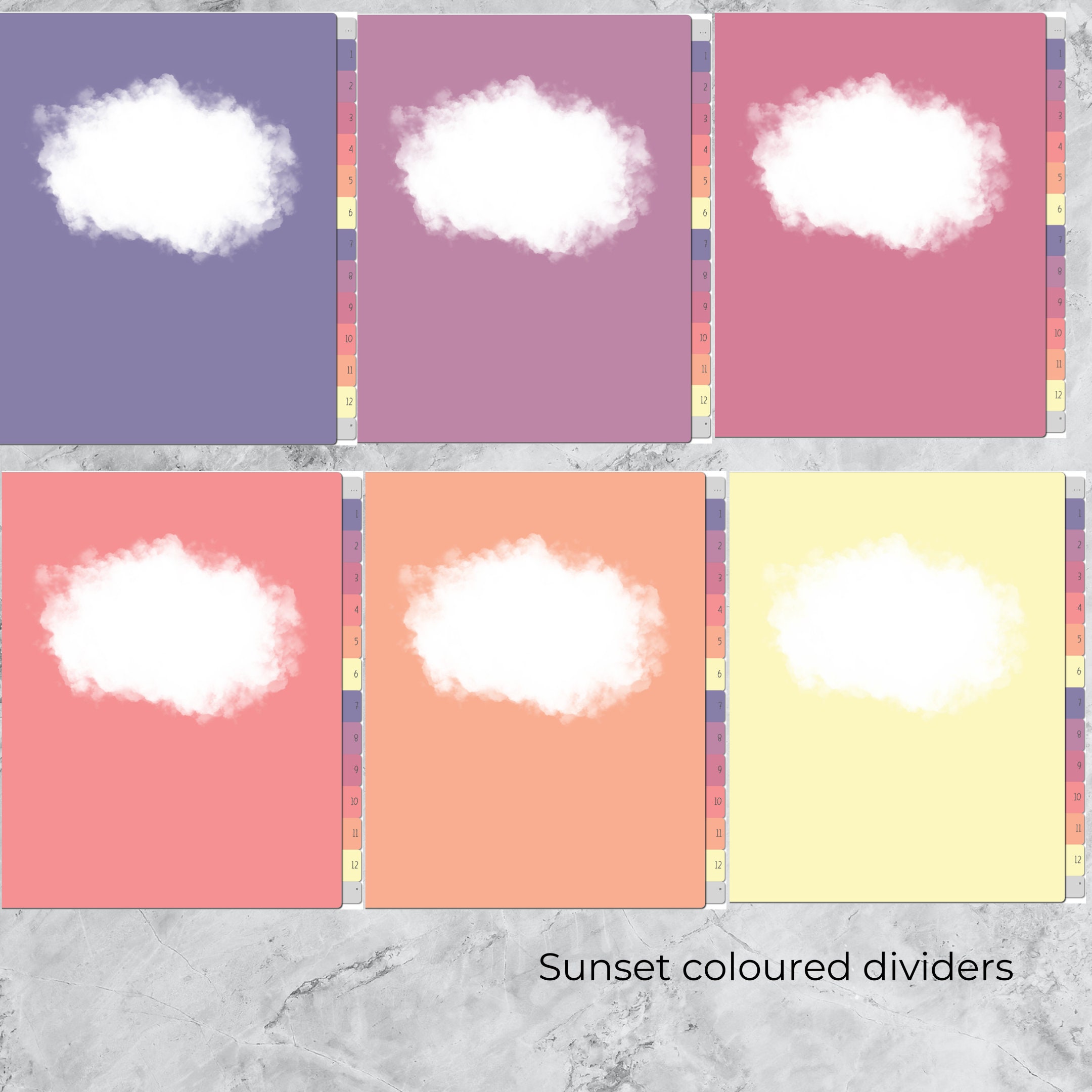 Colourful Digital Notebook for Goodnotes With Clickable Tabs, iPad ...