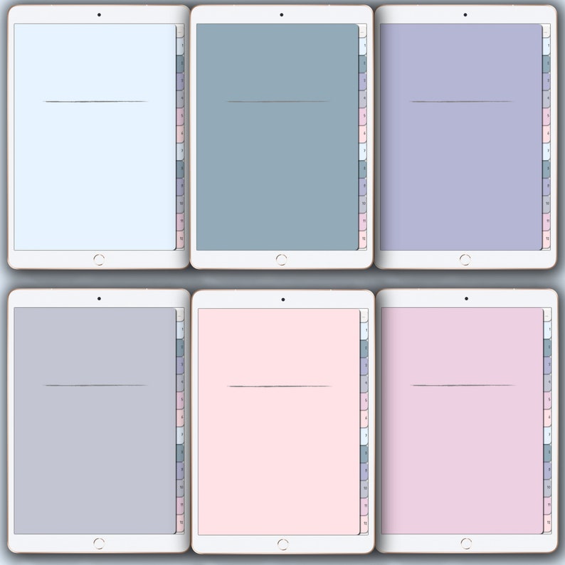 Pastel Digital Notebook for Goodnotes With Clickable Tabs, iPad ...