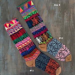 Peruvian Alpaca Size8 Wool Sock Hand Knit Wool Sock Adult Wool Knit ...