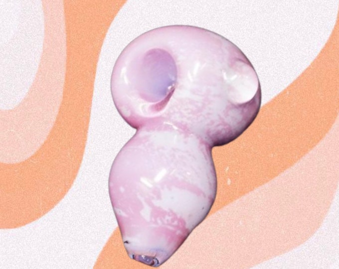 Bubble Gum Pink Bulb Pipe Pink Glass Pipe Pretty Glass Pipe Cute Glass ...