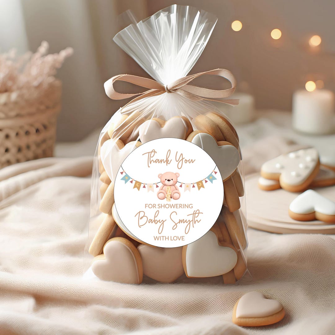 Personalized Teddy Bear Baby Shower Stickers: Party Favor Labels - Etsy UK