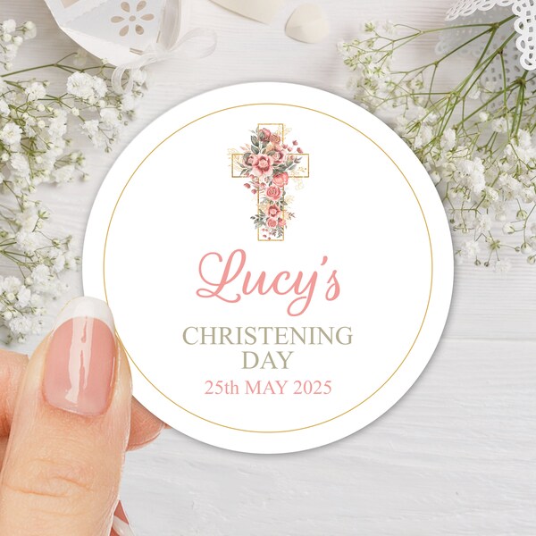 Christening Stickers - Etsy
