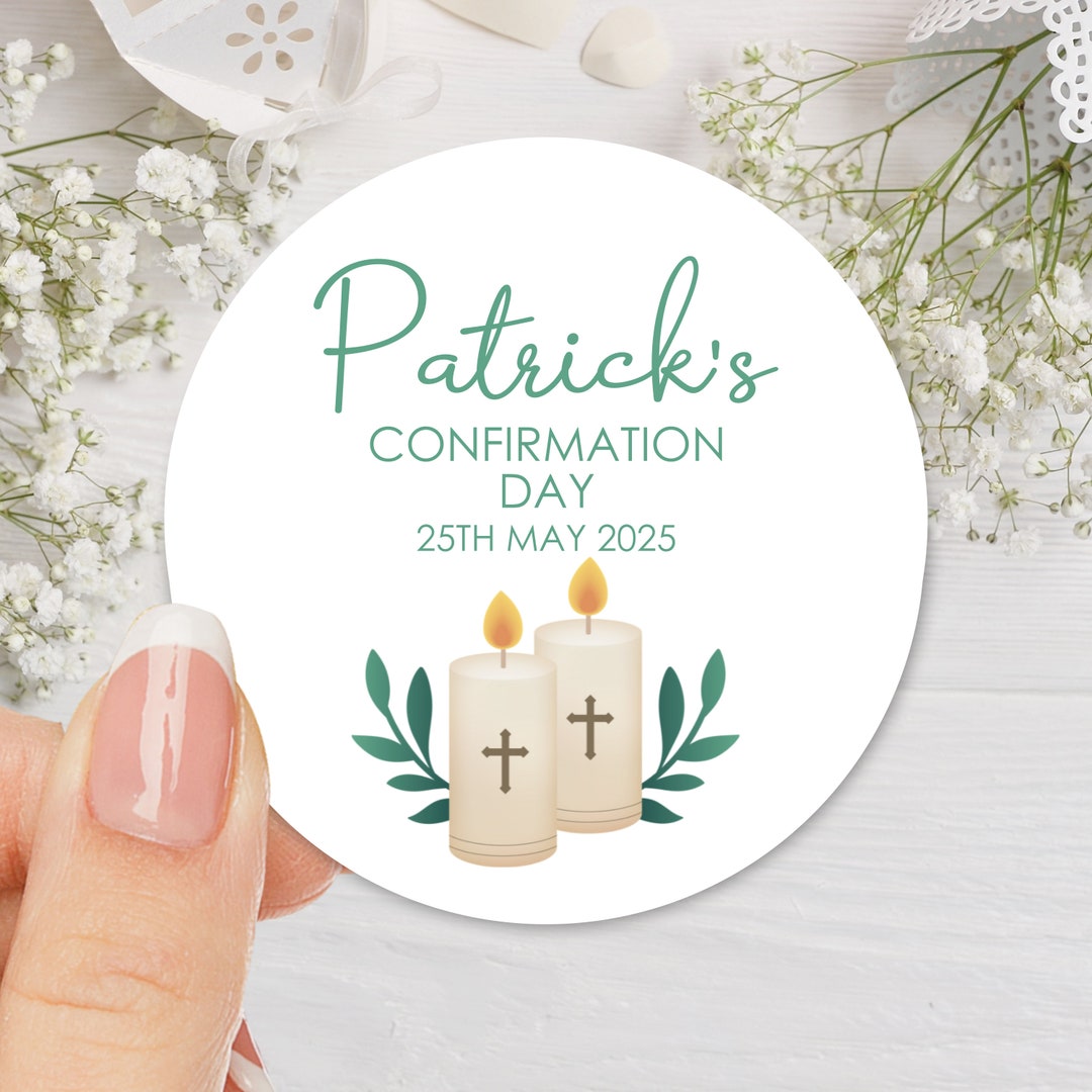 Personalized Confirmation Party Favor Stickers: Custom Labels - Etsy