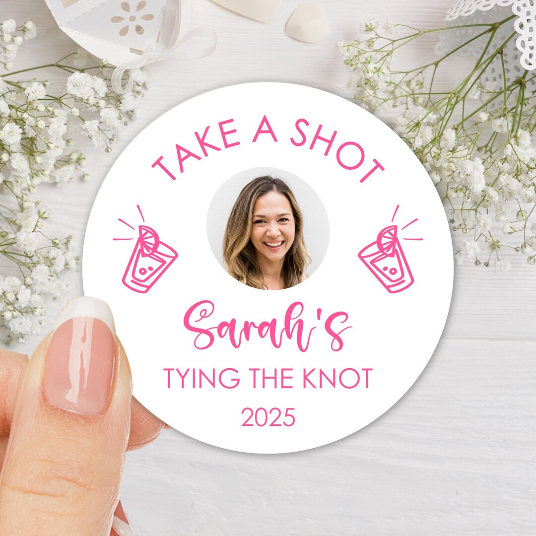 Personalised Hen Party Stickers, Take a Shot Tying the Knot Sticker - Etsy