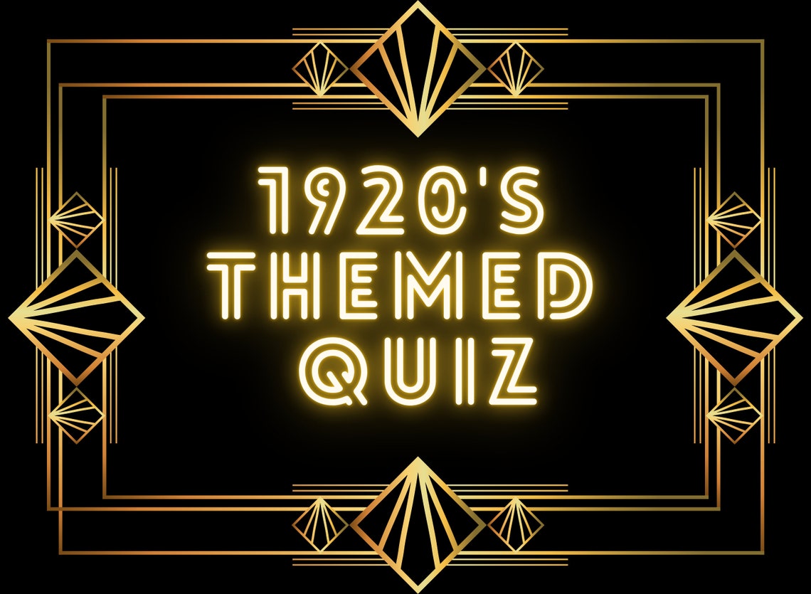 1920s Themed Roaring 20s Quiz Lockdown Quiz Night Zoom Games for Adults ...
