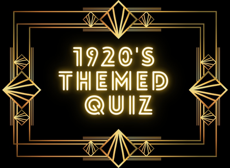 1920s Themed Roaring 20s Quiz - Lockdown Quiz Night Zoom Games for ...