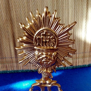 Monstrance Santisimo Bóveda Gold Standing Crucifix Spiritism, Misa ...