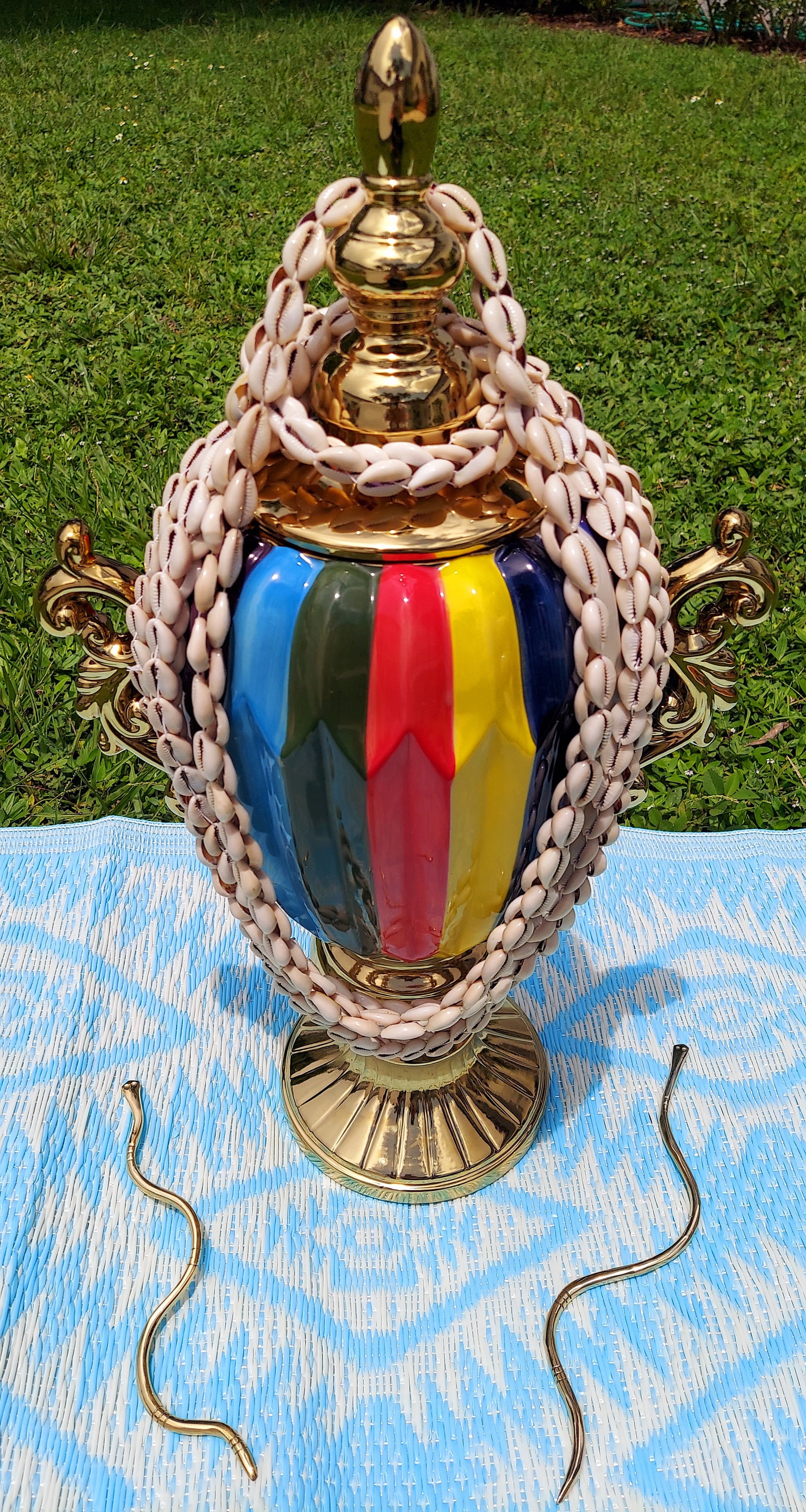 Oshumare Sopera Tinaja Orisha of the Rainbow Vessel Multicolored Nana ...