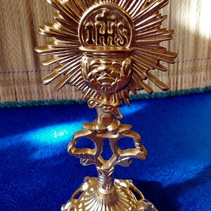 Monstrance Santisimo Bóveda Gold Standing Crucifix Spiritism, Misa Spirit Drawing Mediumistic ...