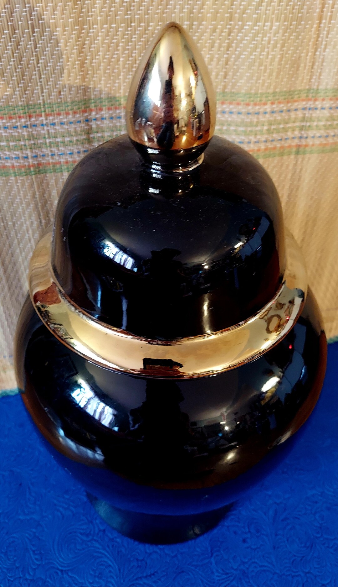 Nana Buruku Nanu Sopera Tinaja Large Black Porcelain Urn Orisha Babalu ...