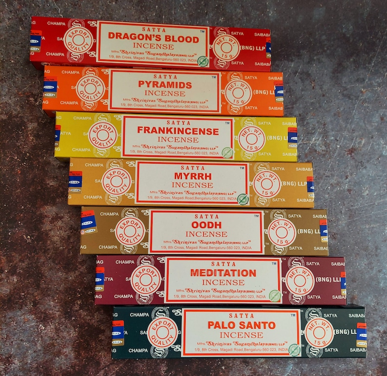 Incense Bundle 7 Satya Sai Baba Brand Incense Sticks (7 Boxes) Nag ...
