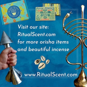 Inle Erinle Staff Solid Brass Fish Abatan Abata Orisha Yoruba Logun Ede ...