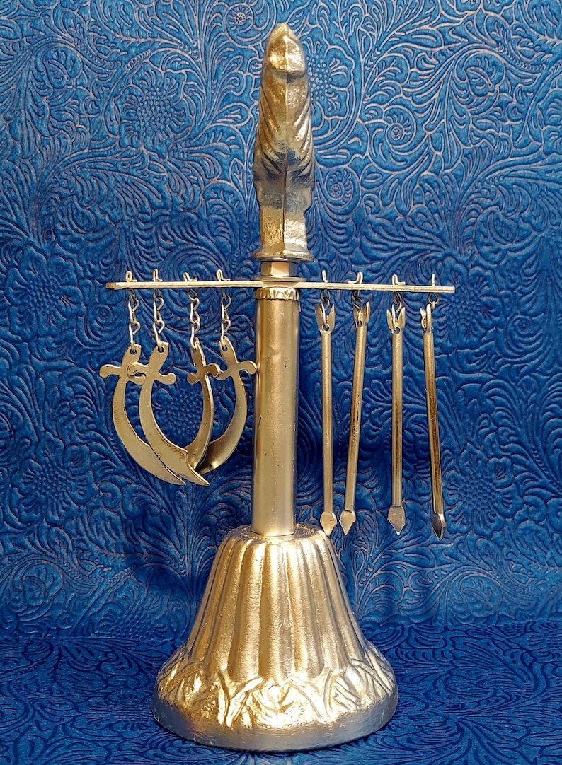 Ogbon Ogboni Ogan Tools Oggan Herramientas Orisha Silver Set Obatala ...