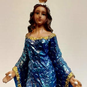 Yemaya Statue Sirena Mermaid Figure Blue Ocean Goddess Figurine Olocun ...