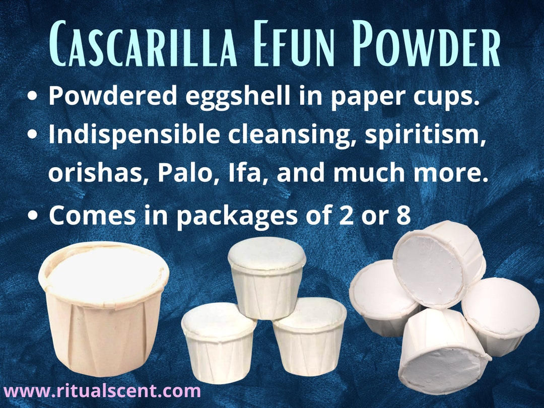 White Spiritual Cleansing Powder Cascarilla Efun for Orisha Ifa Palo ...