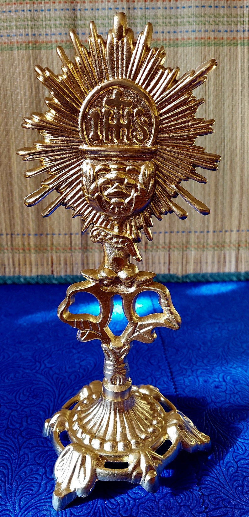 Monstrance Santisimo Bóveda Gold Standing Crucifix Spiritism, Misa ...