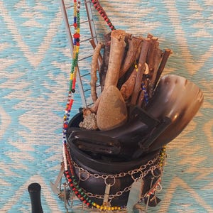 Palo Collar Bandera Necklace Flag for the Nkisi in Mayombe, Palero ...