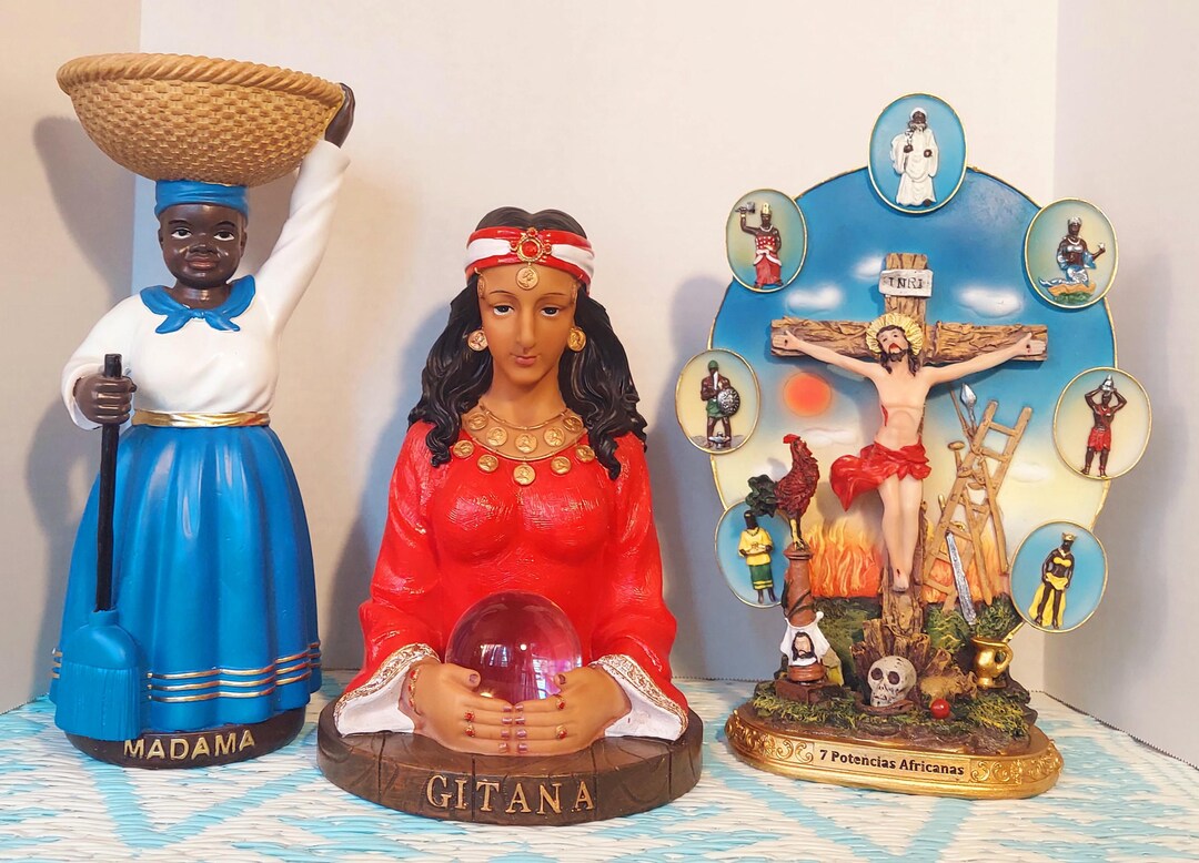 Eggun Statue Madama Francisca 12" Doll Tomasa Egun Gitana Spirit Guide ...