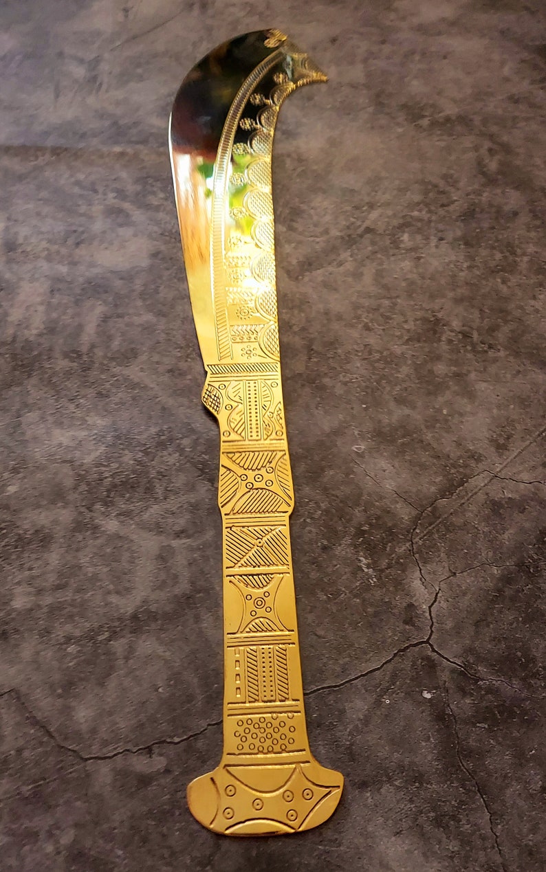 Oshun Ada Sword Brass Handmade Orisha Yoruba Logun Ede Osun Oshogbo ...