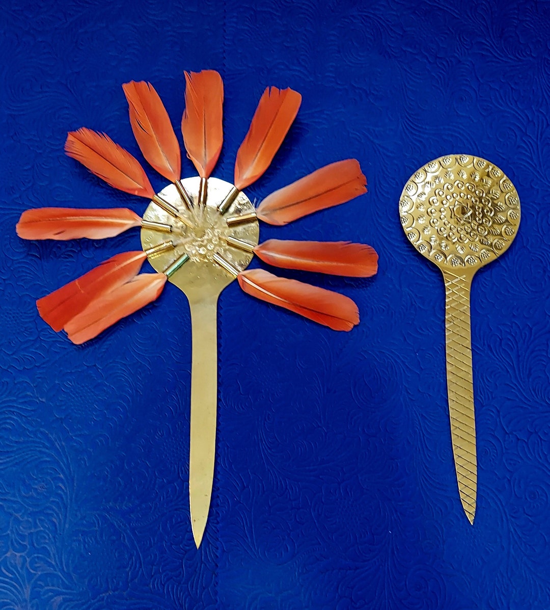 Oshun Brass Comb Ilari for Mazo Gold Tinaja Dorada Ochun Osun Oxum ...
