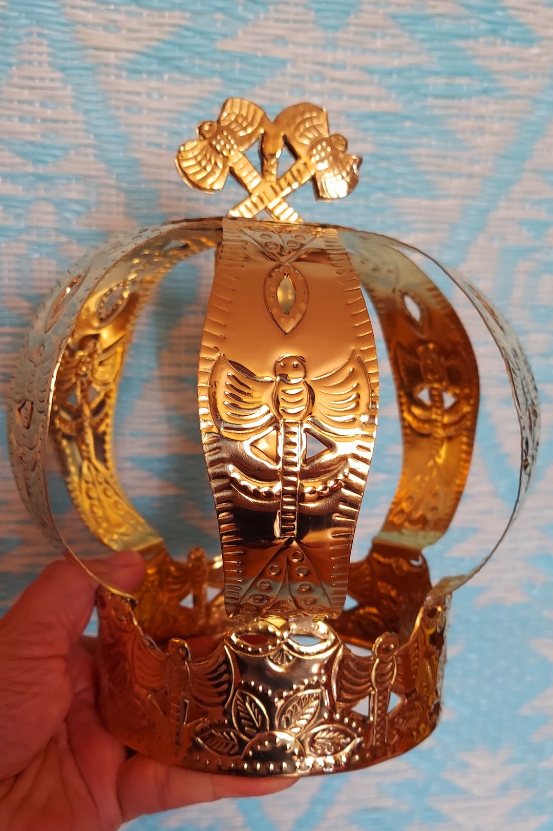 Shango Crown Chango Batea Axe Brass Corona Oshe Piedra Rayo Thunder ...