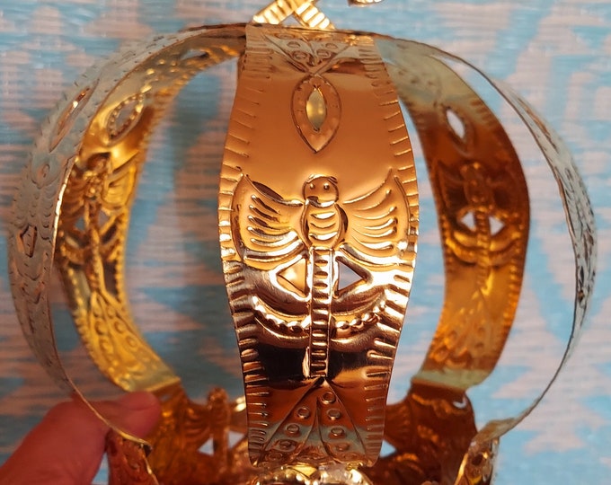 Shango Crown Chango Batea Axe Brass Corona Oshe Piedra Rayo Thunder ...