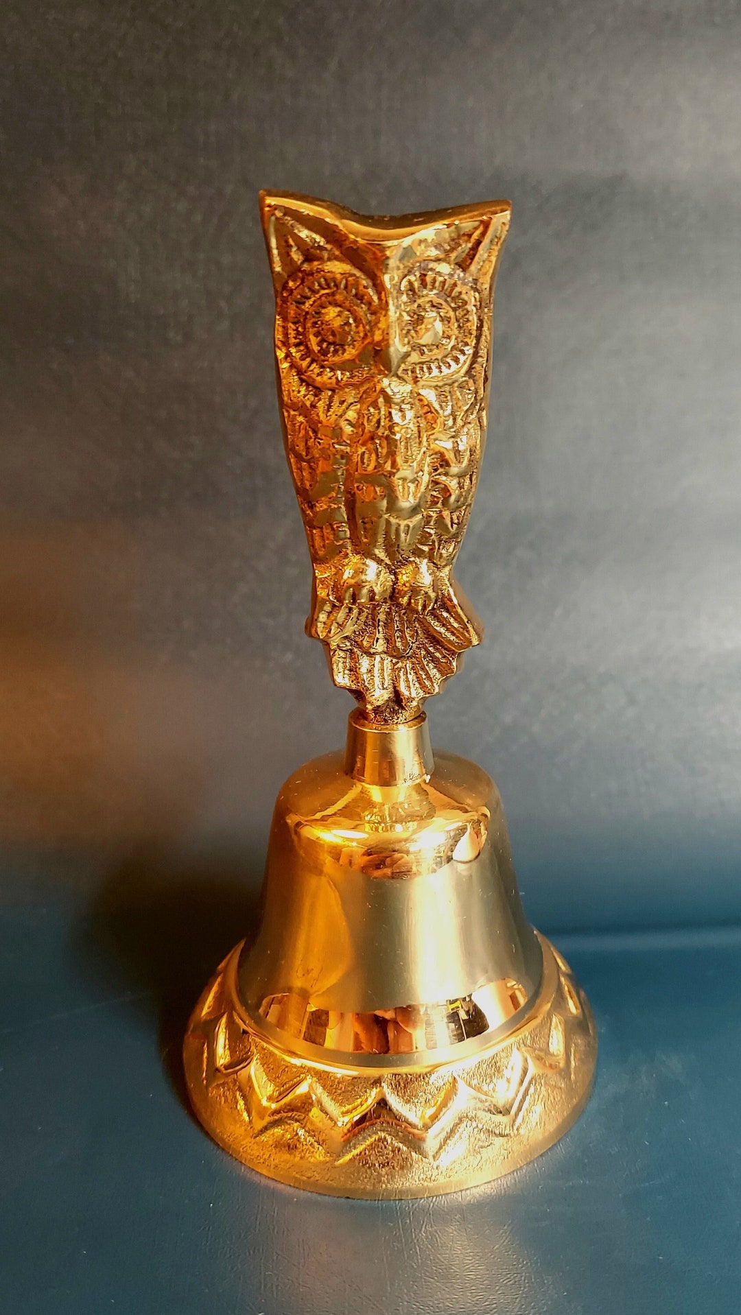 Brass Owl Bell 5 Inches - Yewa Oba Obba Nani Oshun Ochun Iyewa Ewa ...