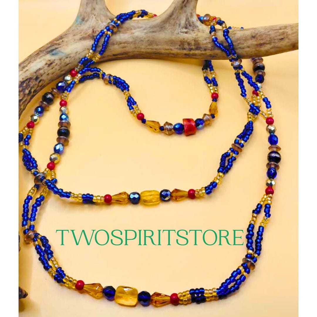 Ochosi Orisha Collar Eleke Necklace Double Strand for Divine Protection ...
