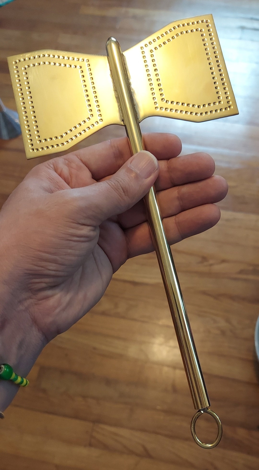 Brass AXE Oshe Shango Solid Bronze Sango Chango Hevioso Metal Axe for ...