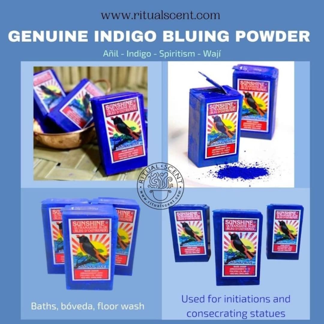 Bluing, Añil Waji, Indigo Blue Powder for Bóveda Spiritism Orisha Ashe ...