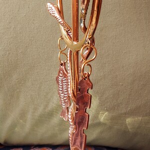 Inle Erinle Staff Solid Brass Fish Abatan Abata Orisha Yoruba Logun Ede ...