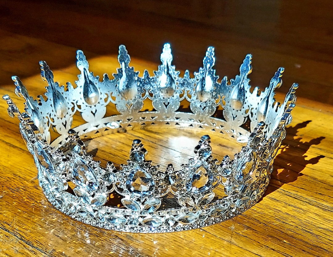 Obatala Orishanla Silver Crystal Crown Ade Yoruba Adenla Oshanla ...