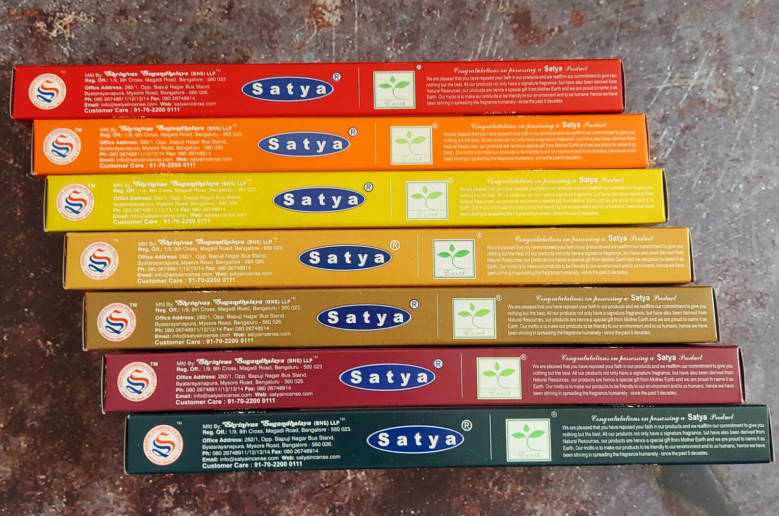 Incense Bundle 7 Satya Sai Baba Brand Incense Sticks (7 Boxes) Nag ...