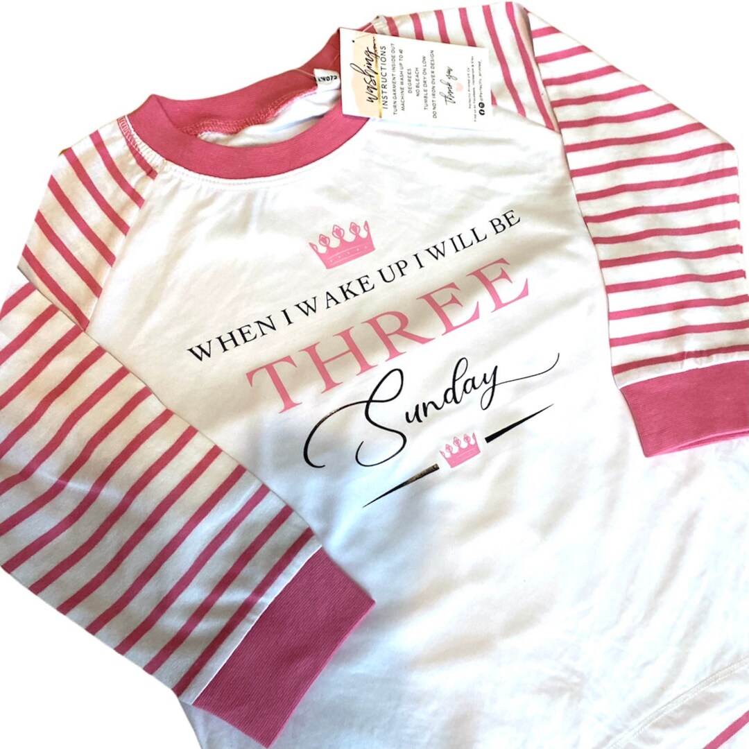 Birthday Pyjamas When I Wake Up Birthday Top Kids Pyjamas - Etsy