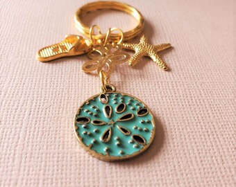 Sand Dollar Keychain - Etsy