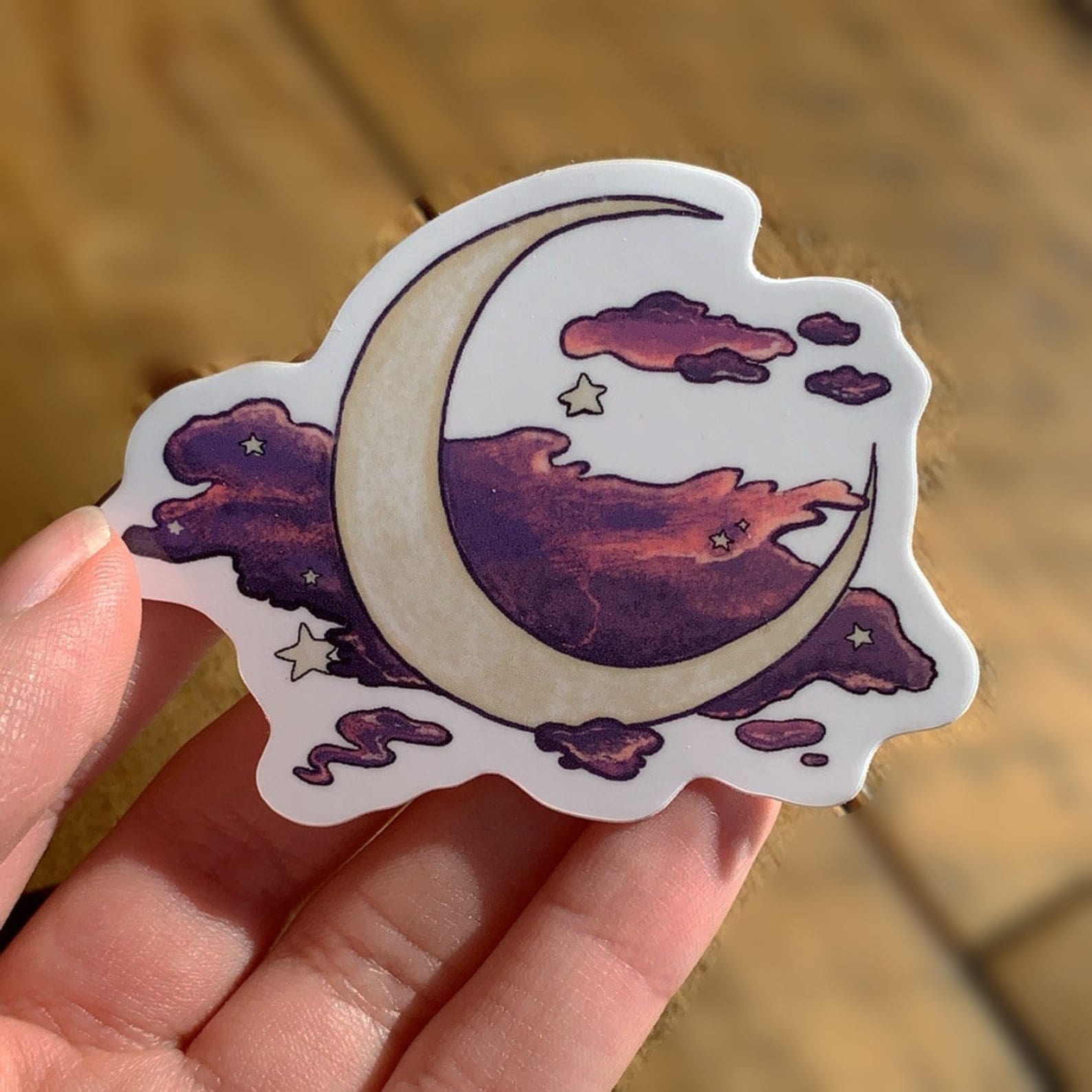 Cute Aesthetic Moon Waterproof Sticker - Etsy