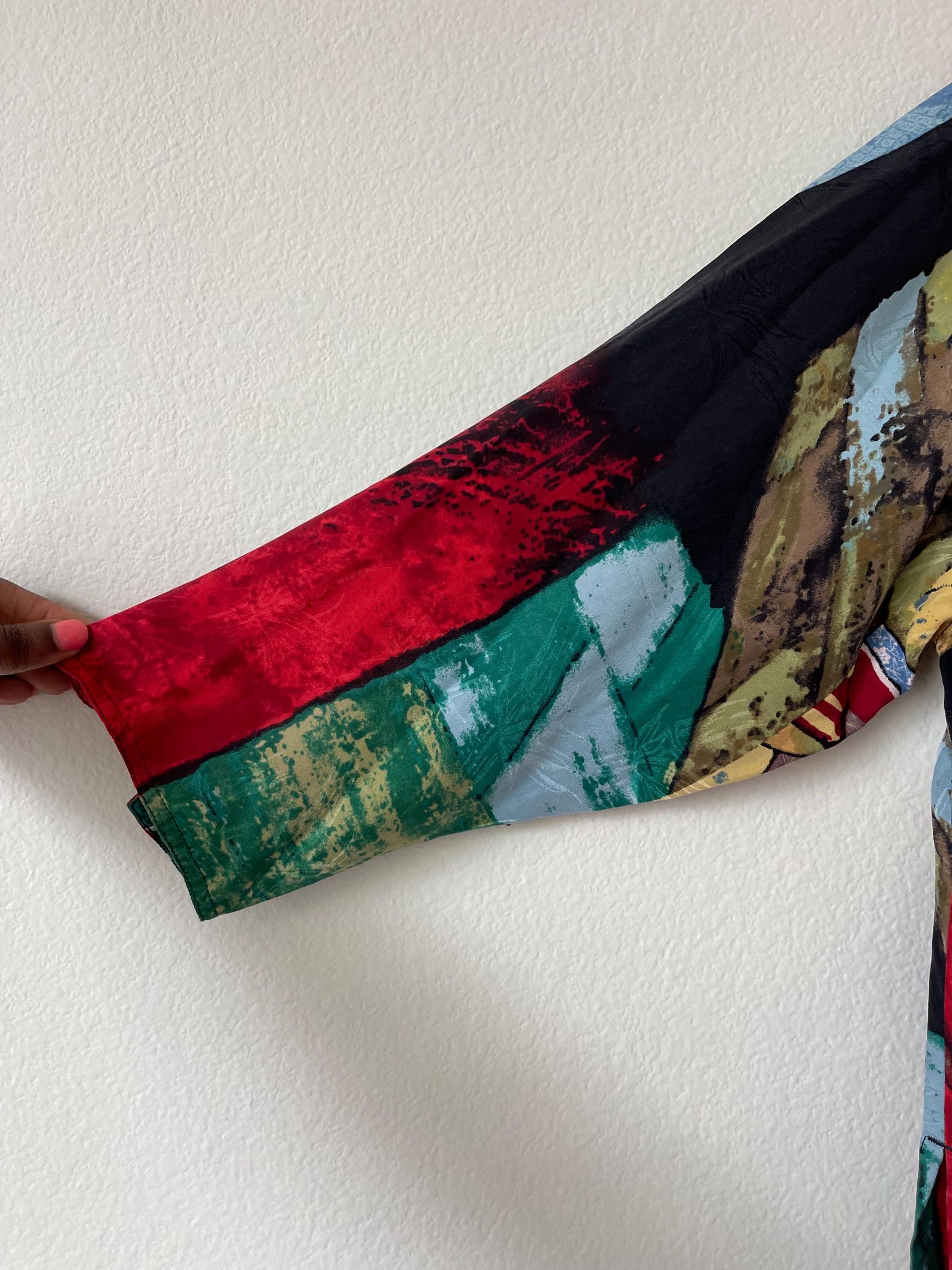 90s Chico Silk Geisha Blouse// Size: M// Blue/red - Etsy