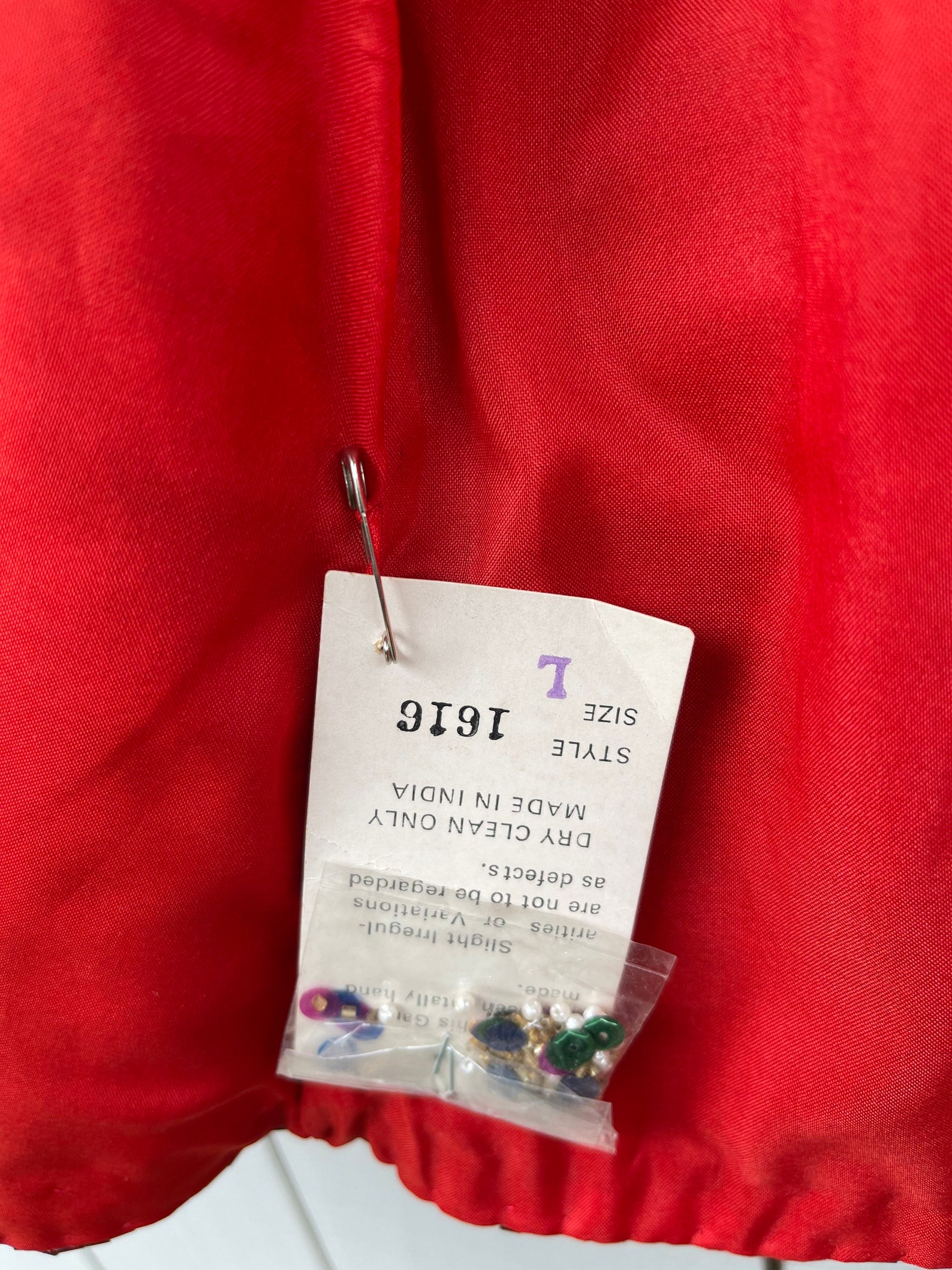 Vintage I. Magnin Silk Beaded Vest//size Large//red - Etsy