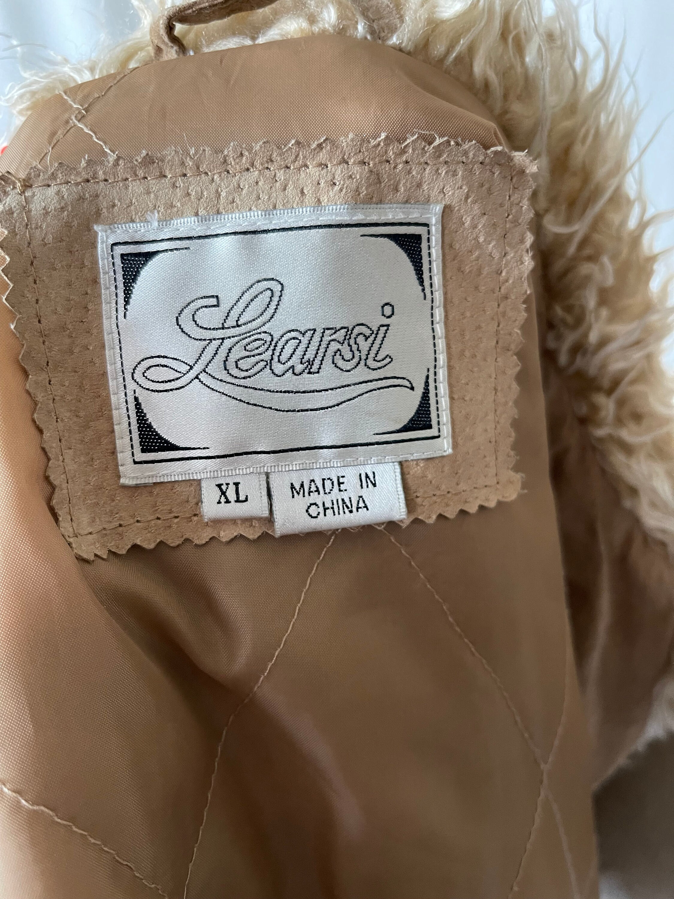 Vintage Learsi Brown Suede Patchwork W/ Faux Fur Jacket// Size: L - Etsy