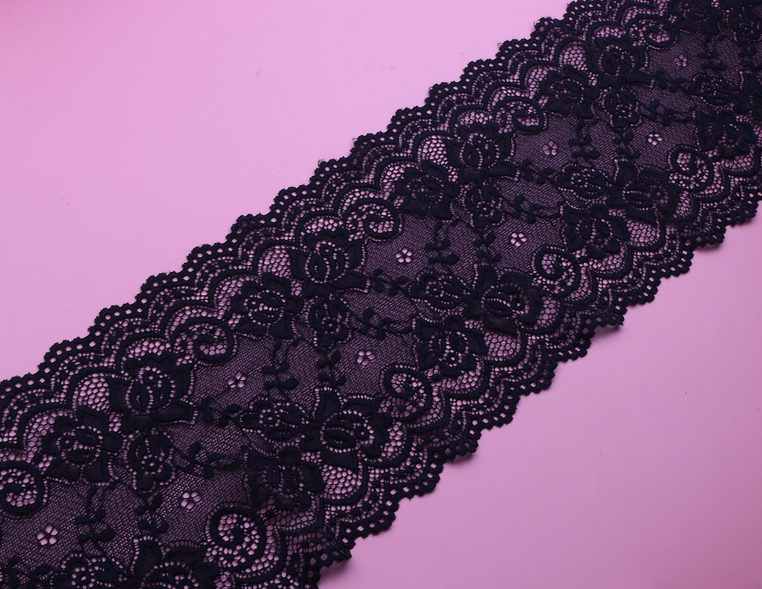 6 Inch Elastic Lace|clothing Accessories|1 Yard|black Lace|lace Elastic ...
