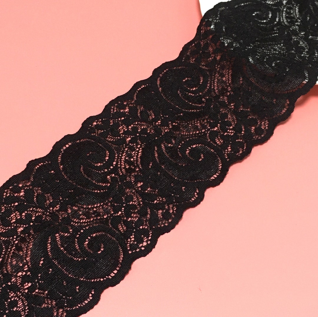 3.3 Inch Lace (85mm)|stretch Lace|black Lace|clothing Accessories|skirt ...