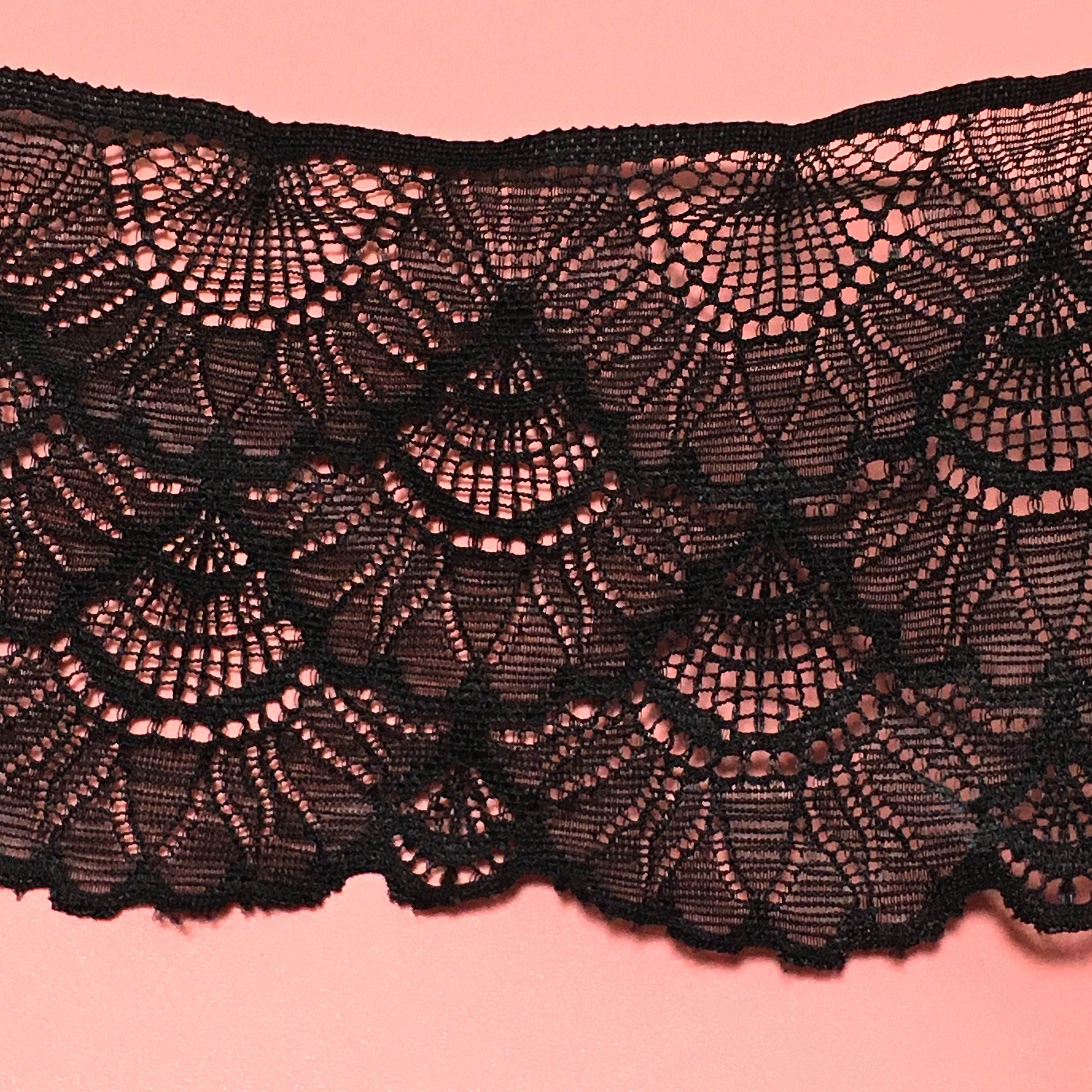 3.4 Inch Lace (87 Mm)|2 Yard|black Lace|clothing Accessories|lace Trim ...