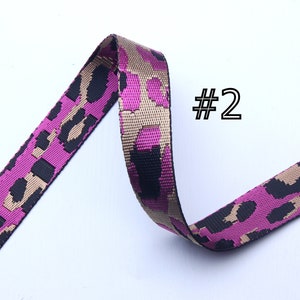 1 Inch Wide Webbing-leopard Print Webbing-webbing Belt-high Quality ...