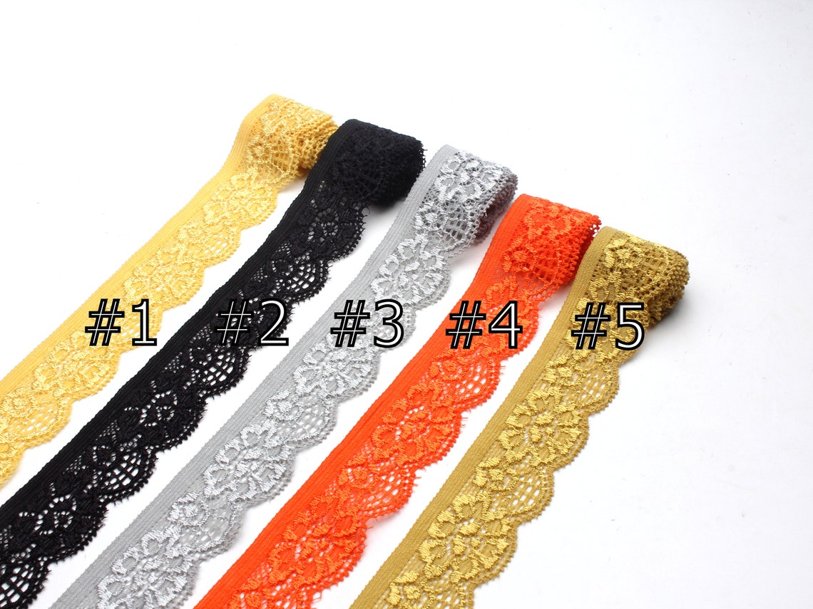 Color Lace1 Inch Wide Laceelastic Laceclothing - Etsy