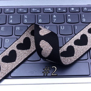 1 Inch Wide Elastic Band-gold Thread Elastic Band-elastic Webbing ...