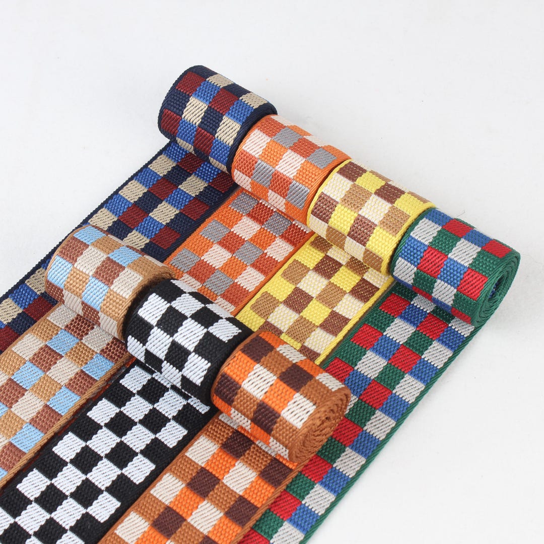 1.5" Wide Webbing-check Pattern Webbing-double Sided Patterned Webbing ...