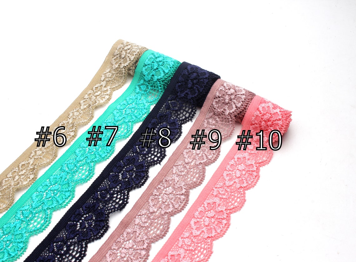 Color Lace1 Inch Wide Laceelastic Laceclothing - Etsy