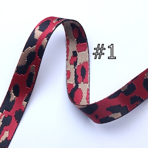 1 Inch Wide Webbing-leopard Print Webbing-webbing Belt-high Quality ...