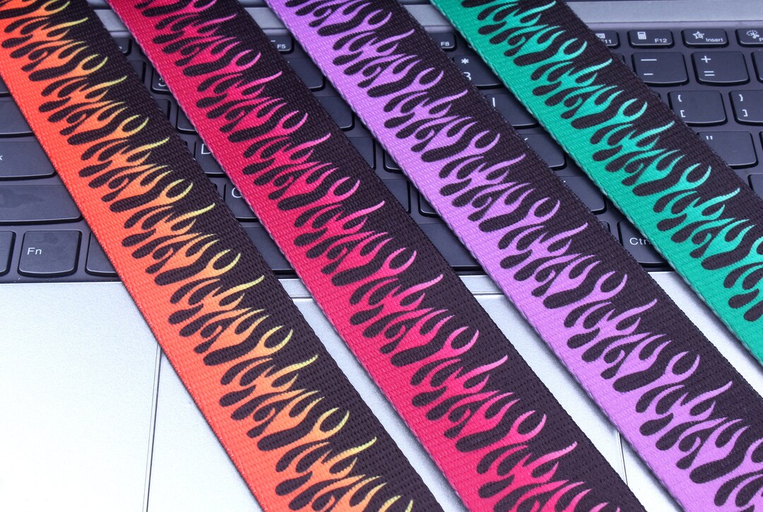 Flame Pattern Webbing-1.5 Inch Wide Webbing-webbing Belt-bags Webbing ...