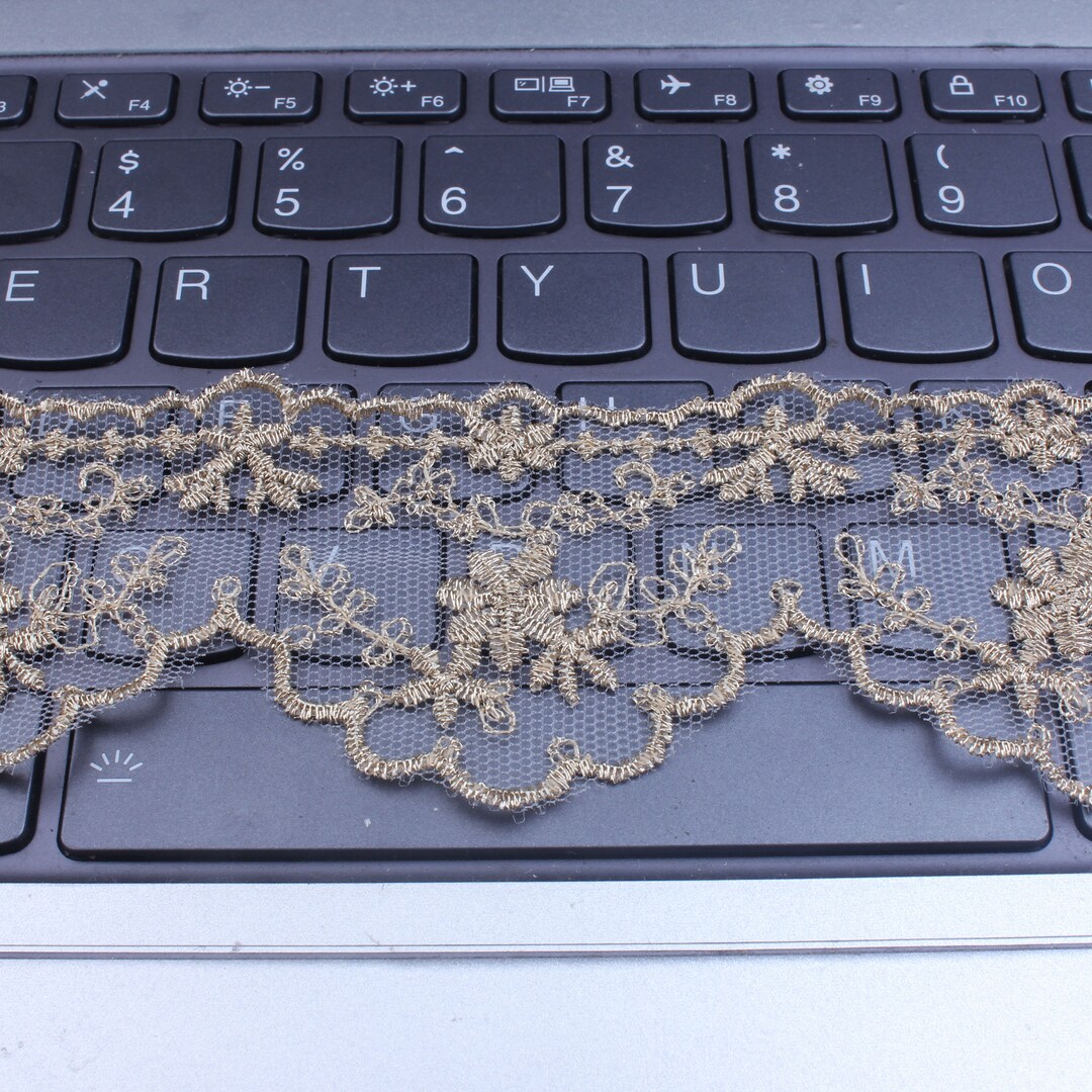 2 Inch Wide Lace-1 Yards-gold Lace Trim-wedding Headdress Lace-home ...